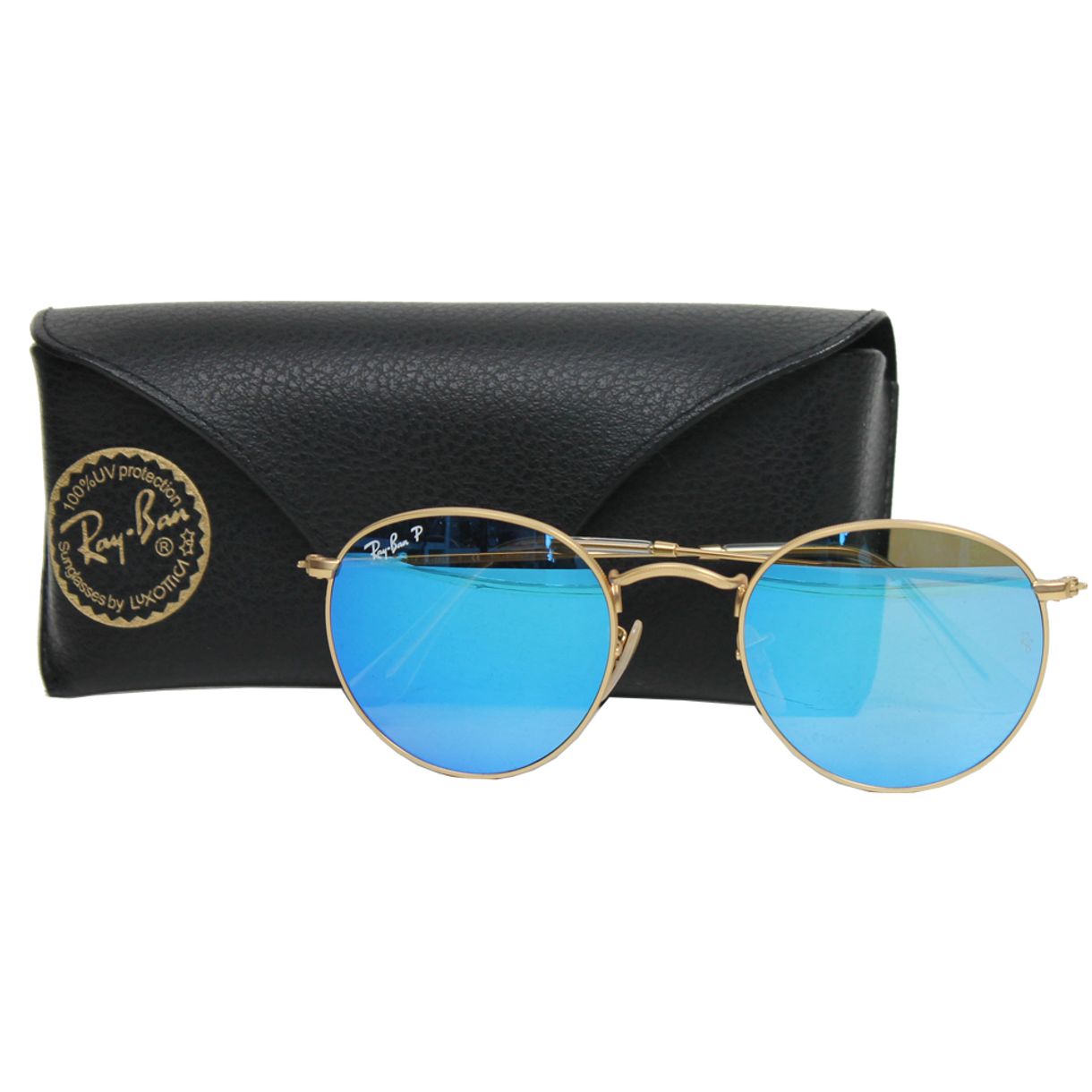 Óculos Ray Ban Classic Round Azul | Brechó de luxo - prettynew