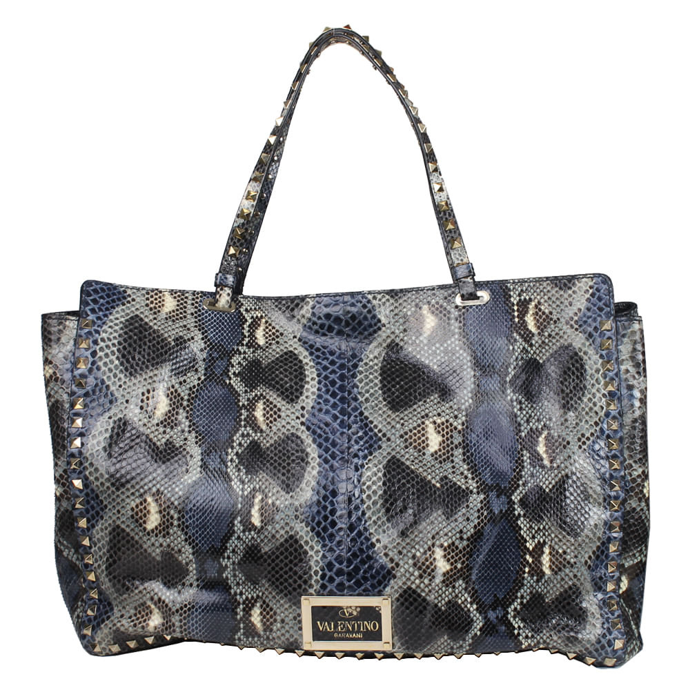 Bolsa Valentino Rockstud Python | Brechó de luxo - prettynew