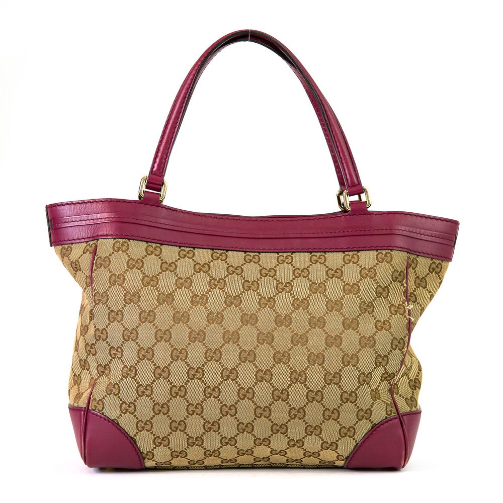 Bolsa Gucci Jacquard Couro Rosa | Brechó de luxo - prettynew