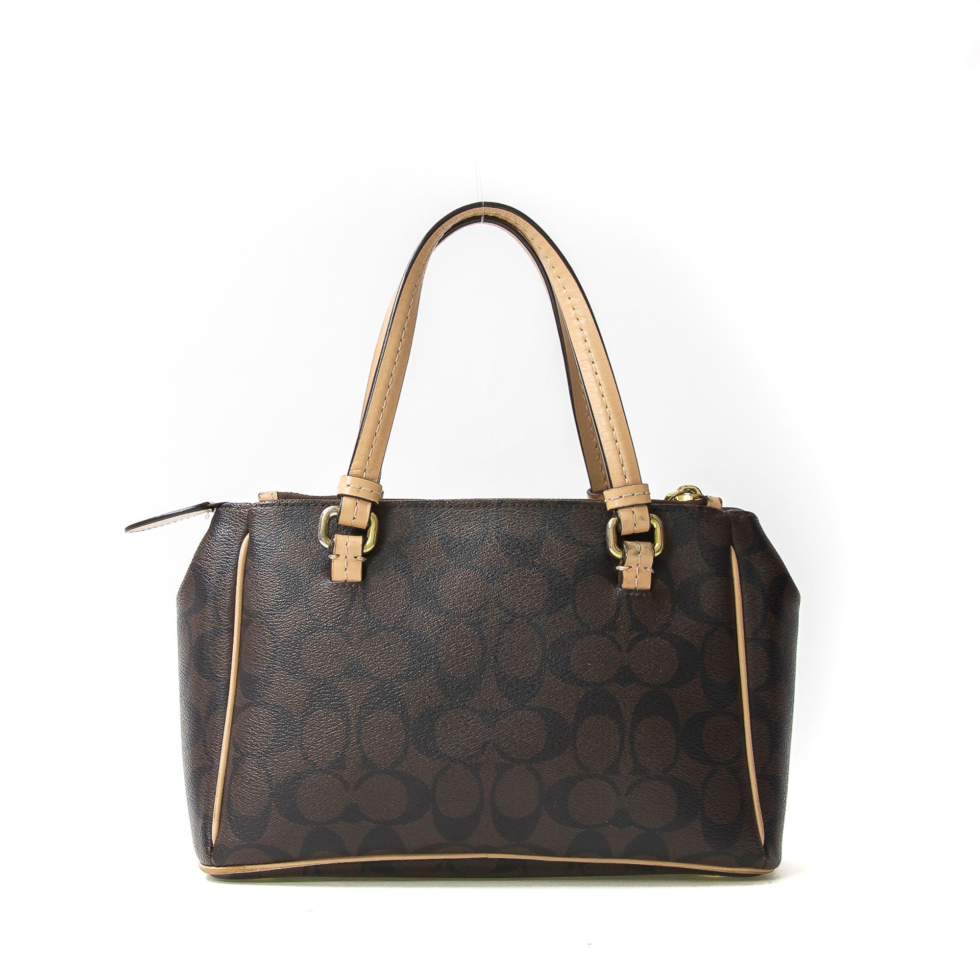 Bolsa Coach Monograma Marrom | Brechó de luxo - prettynew