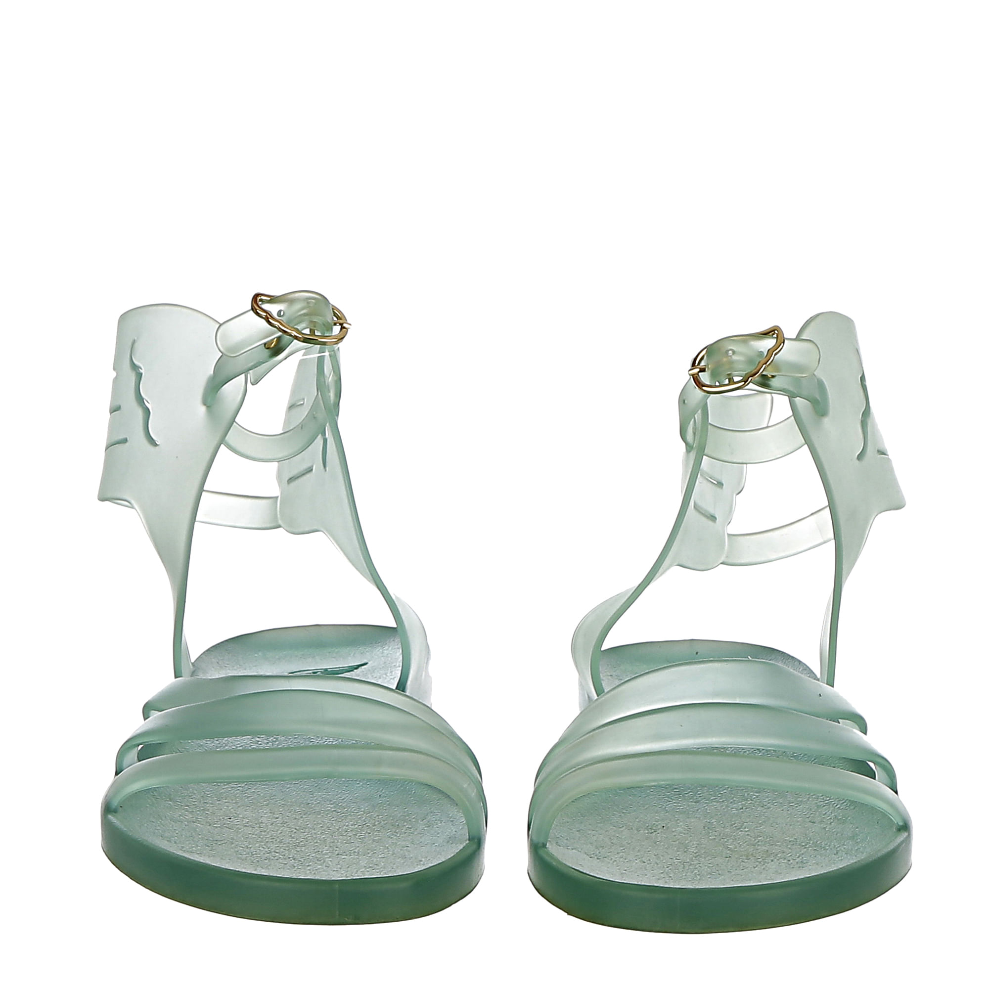 Sandália Asas Borracha Verde Água | Brechó de luxo - prettynew