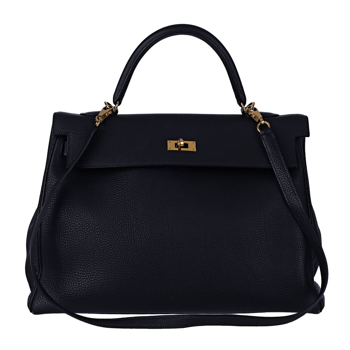 Bolsa Hermes Kelly 35 Togo Azul Marinho | Brechó de luxo - prettynew